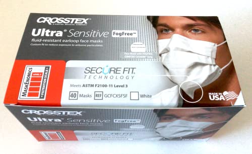 Blue Mask Crosstex International GCFCX Crosstex Fluid Resist Masks Anti-Fog 40/Bx