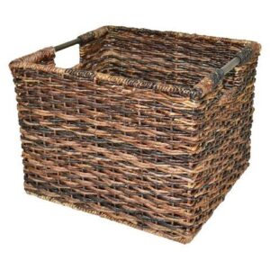 wicker global dark brown basket collection (large)