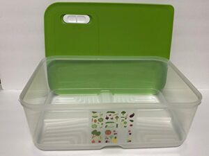 tupperware fridgesmart extra large container with lettuce leaf green seal by tupperware