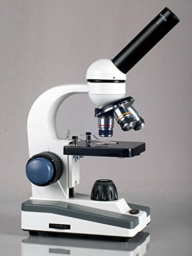 AmScope M150C-SP14-WM 40X-1000X Portable Student Microscope with Slide Preparation Kit and Book