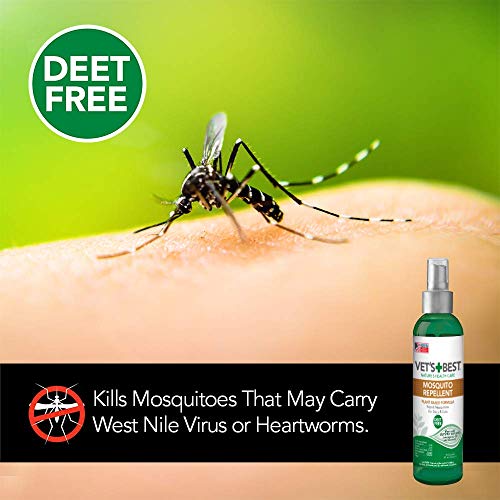 Vet's Best Mosquito Repellent for Dogs and Cats | Repels Mosquitos with Certified Natural Oils | Deet Free | 8 Ounces