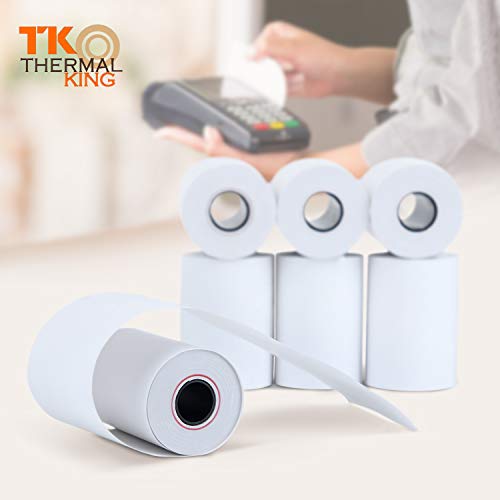 TK Thermal King, 2 1/4" x 50' Thermal Paper Compatable with Ingenico Iwl255 Flex, 100 Rolls (50 rolls/Case x 2)