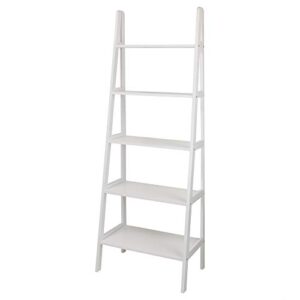 Casual Home 5-Shelf Ladder Bookcase, White