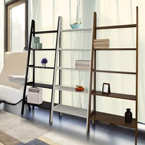 Casual Home 5-Shelf Ladder Bookcase, White