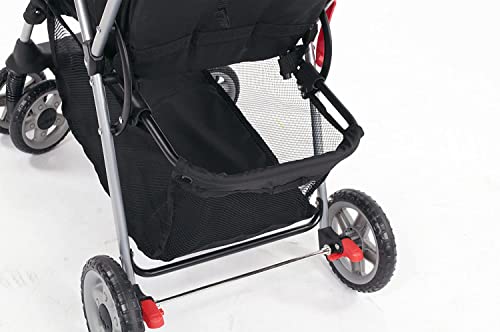 Kolcraft Cloud Plus Lightweight Easy Fold Compact Toddler Stroller and Baby Stroller for Travel, Large Storage Basket, Multi-Position Recline, Convenient One-hand Fold, 13 lbs - Slate Gray