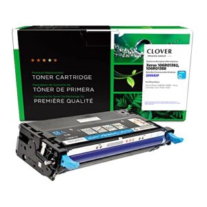 clover remanufactured toner cartridge replacement for xerox 106r01392/106r01388 | cyan | high yield