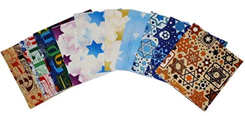 Jewish Judaica Fabric Charm Pack - 5" Squares