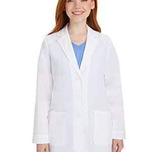 Healing Hands Lab Coat Women 3 Pocket Full Sleeve Mid-Length 5053 Faith The White Coat Minimalist Collection White XS