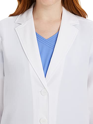 Healing Hands Lab Coat Women 3 Pocket Full Sleeve Mid-Length 5053 Faith The White Coat Minimalist Collection White XS