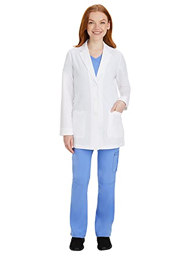 Healing Hands Lab Coat Women 3 Pocket Full Sleeve Mid-Length 5053 Faith The White Coat Minimalist Collection White XS