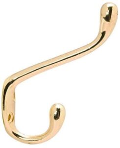 designers impressions 8174pb polished brass coat & hat hook - 10 pack