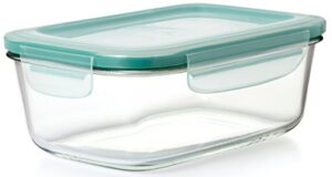 oxo good grips 8 cup smart seal glass rectangle container