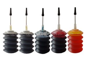 nd r@ refill ink kit with syringes for 63 63xl: deskjet 1112 deskjet 2130 envy 4520 officejet 3830 officejet 4650 the item with nd logo! (5x30ml)