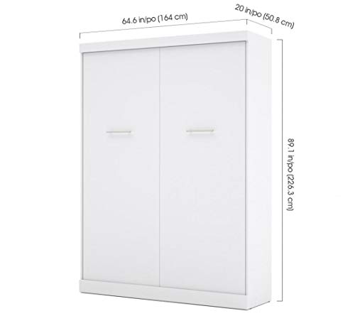 Bestar Nebula 65W Queen Murphy Bed in White