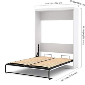 Bestar Nebula 65W Queen Murphy Bed in White