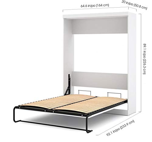 Bestar Nebula 65W Queen Murphy Bed in White