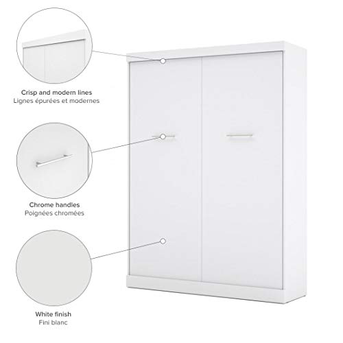 Bestar Nebula 65W Queen Murphy Bed in White