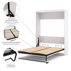 Bestar Nebula 65W Queen Murphy Bed in White