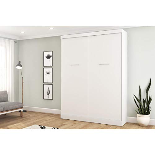 Bestar Nebula 65W Queen Murphy Bed in White