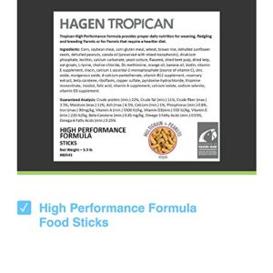 Hari Hagen Tropican High Performance Parrot Food, 3.3 ib Parrot Sticks with Peanuts & Sunflower Seeds and Higher Nutrition Levels