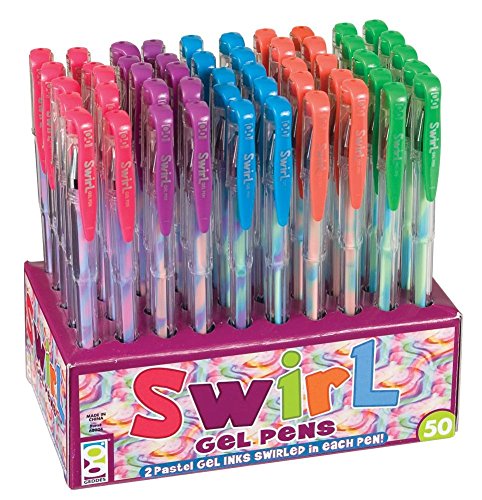 Raymond Geddes Multicolored Swirl Gel Pens (Pack of 50)