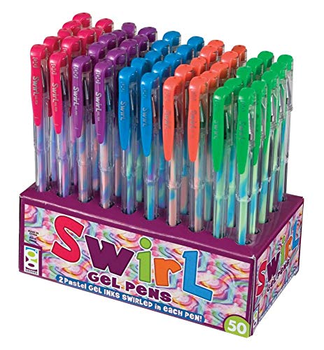 Raymond Geddes Multicolored Swirl Gel Pens (Pack of 50)