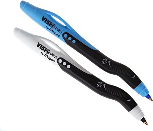 Maped - Visio Left Handed Ballpoint Pen Blue and Black Ink Pack of 2