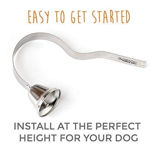 Mighty Paw Metal Potty Bell, an All Metal Dog Doorbell with Sleek Silver Bell and Support, The Thick-Walled Durable Bell Optimizes Sound Quality. Includes Free Training Tips