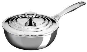 le creuset tri-ply stainless steel 2 quart saucier pan