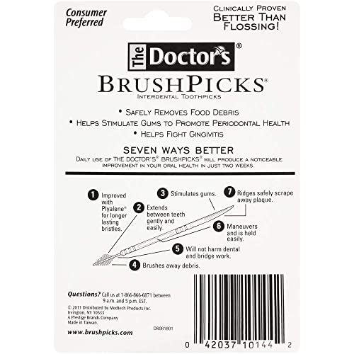 The Doctor's Brushpicks 275 Each - 4 Pack = 1100 Brushpicks Improvement in Your Oral Health.