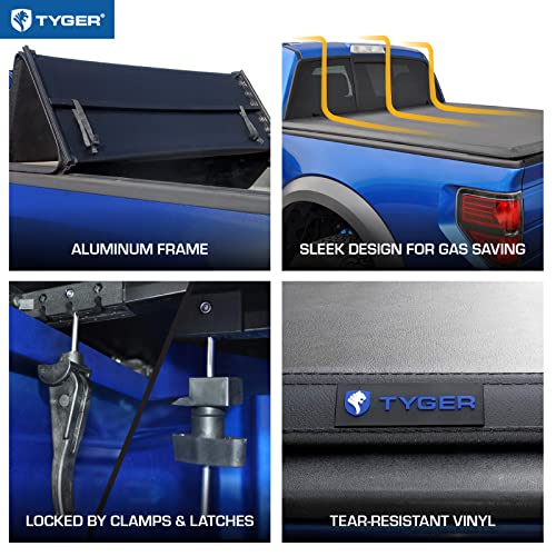 Tyger Auto T3 Soft Tri-fold Truck Bed Tonneau Cover Compatible with 2015-2023 Ford F-150 | 6.5' (79") Bed | TG-BC3F1042