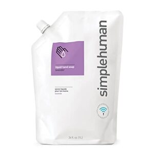 simplehuman lavender moisturizing liquid hand soap refill pouch, 34 fl. oz.