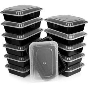 premium meal prep food containers with lids [heim concept] durable reusable top rack dishwasher safe leak-resistant microwavable compact stackable storage meal prep to-go container convenience 12-pack