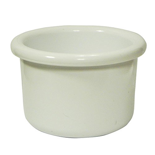 Crock-Style White Plastic Bird Dish 8 oz