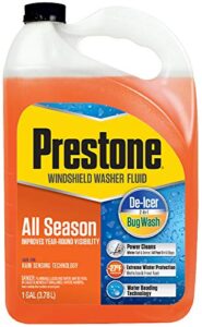 prestone as658-6pk deluxe 3-in-1 windshield washer fluid, 1 gallon (pack of 6)