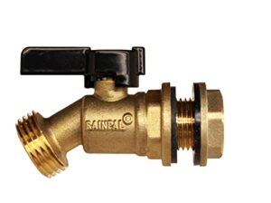 rainpal rbs005 brass water container/rain barrel quarter turn spigot(lf compliant, for open top barrels)