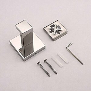 ThinkTop Luxury 304 Stainless Steel Bathroom Square Towel Robe Hook Wall Mount Coat Hat Door Hook Hanger Mirror Polished Bathroom Accessories