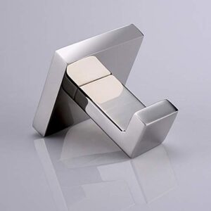 ThinkTop Luxury 304 Stainless Steel Bathroom Square Towel Robe Hook Wall Mount Coat Hat Door Hook Hanger Mirror Polished Bathroom Accessories