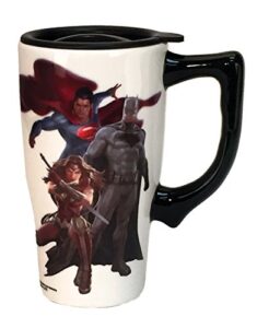 spoontiques"dawn of justice char" travel mug, multicolor