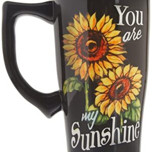 Spoontiques - Ceramic Travel Mugs - You Are My Sunshine Cup - Hot or Cold Beverages - Gift for Coffee Lovers