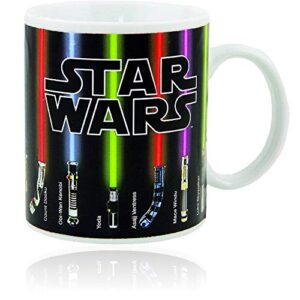 benair usa star wars mug, lightsabers appear with heat (12 oz) - fragile