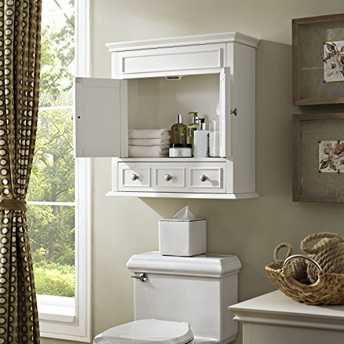 Crosley Furniture Lydia Bathroom Wall Cabinet, White