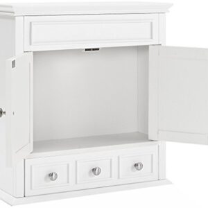 Crosley Furniture Lydia Bathroom Wall Cabinet, White