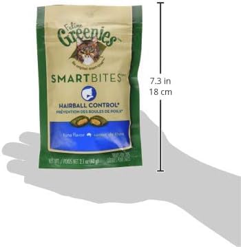 GREENIES Smartbites Hairball Control Tuna - 2.1 Oz, Pack of 4