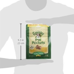 Greenies Pill Pockets Treats for Dogs Capsule Pouch, Chicken Flavor, 15.8-Ounce Per Pack (3 Pack)