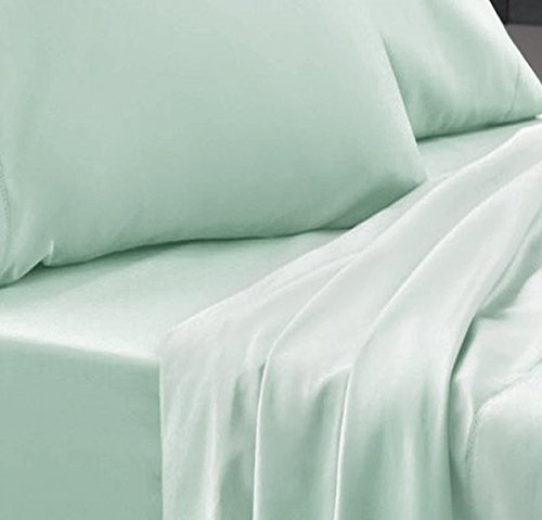 Queen Size Bed Sheets - Breathable Luxury Sheets with Full Elastic & Secure Corner Straps Built In - 1800 Supreme Collection Extra Soft Deep Pocket Bedding Set, Sheet Set, Queen, Mint