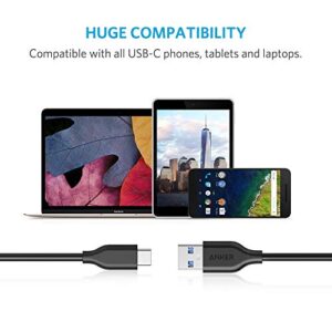 Anker USB C Cable, PowerLine USB 3.0 to USB C Charger Cable (3ft) with 56k Ohm Pull-up Resistor for Samsung Galaxy Note 8, S8, S8+, S9, Oculus Quest, Sony XZ, LG V20 G5 G6, HTC 10 (Black)