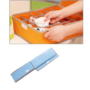 24 Cells Non Woven Charcoal Bamboo Fibre Collapsible Storage Box Underwear Socks Bra Ties Drawer Closet Home Organizer Case (Orange)