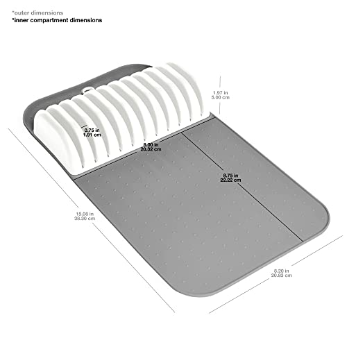 madesmart Classic Large Knife Mat Soft-Grip, Non-Slip Drawer, Long-Lasting Home Organization, BPA Free, PremiumWhite