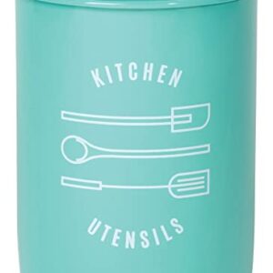 Now Designs Powder-Coated Steel Utensil Crock, Turquoise